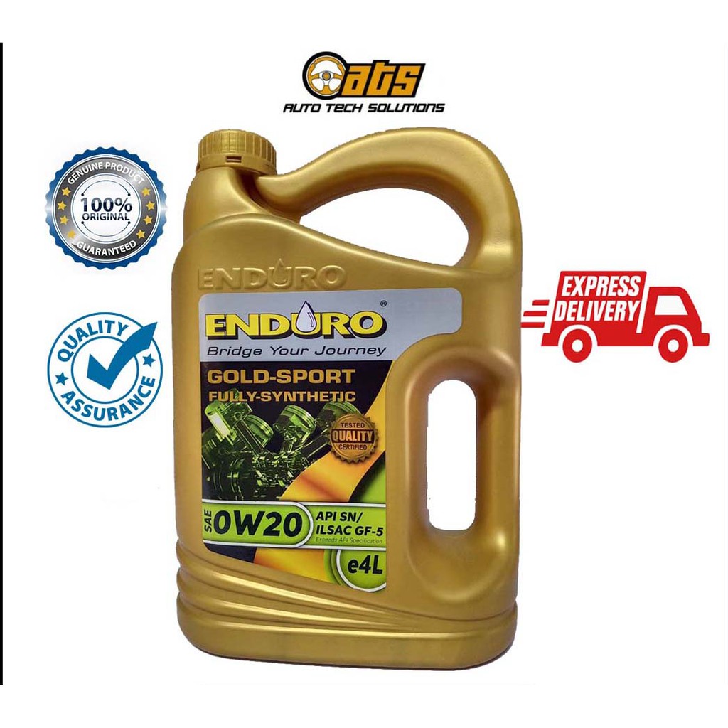Enduro Lubricant Engine Oil Fully Synthetic SAE 0W20 API SN/ILSAC GF5 ...