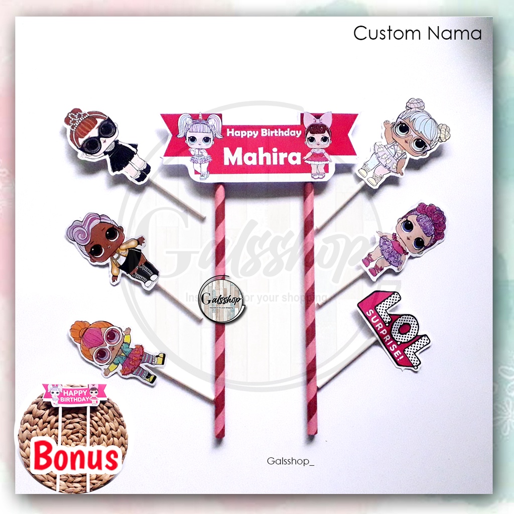 Custom Name/Photo/LOL 3 Character Toppercake / Lue Decoration/Cake ...