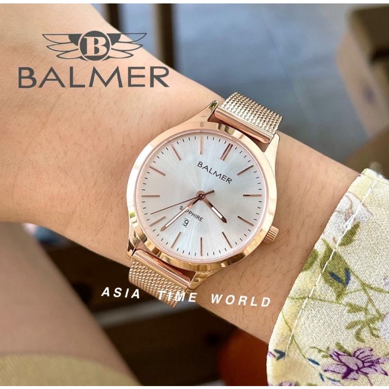 BALMER | 9193L RG-1 Sapphire Glass Classic Women Watch White Dial Rose ...