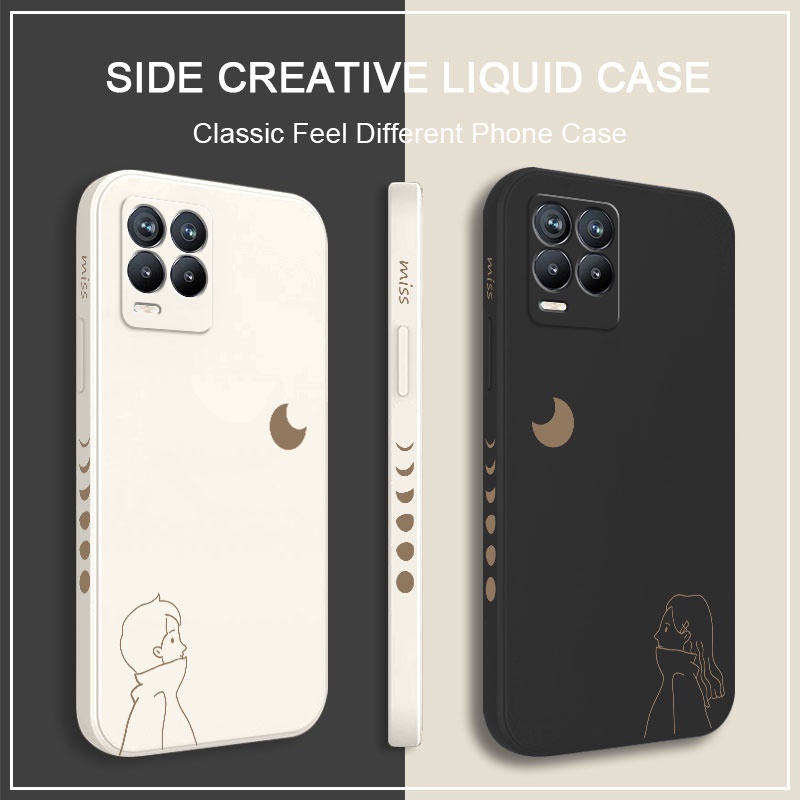 Moon Twilight Miss Phone Case For Realme 8 8i Pro 4G 5G Liquid Silicone ...