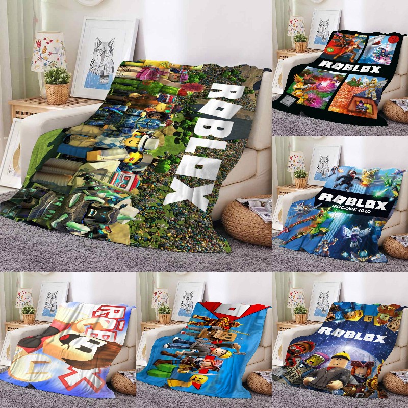 75cmx100cm Roblox Flannel Blanket 3D Anime Printed Throw Blanket Plaid ...