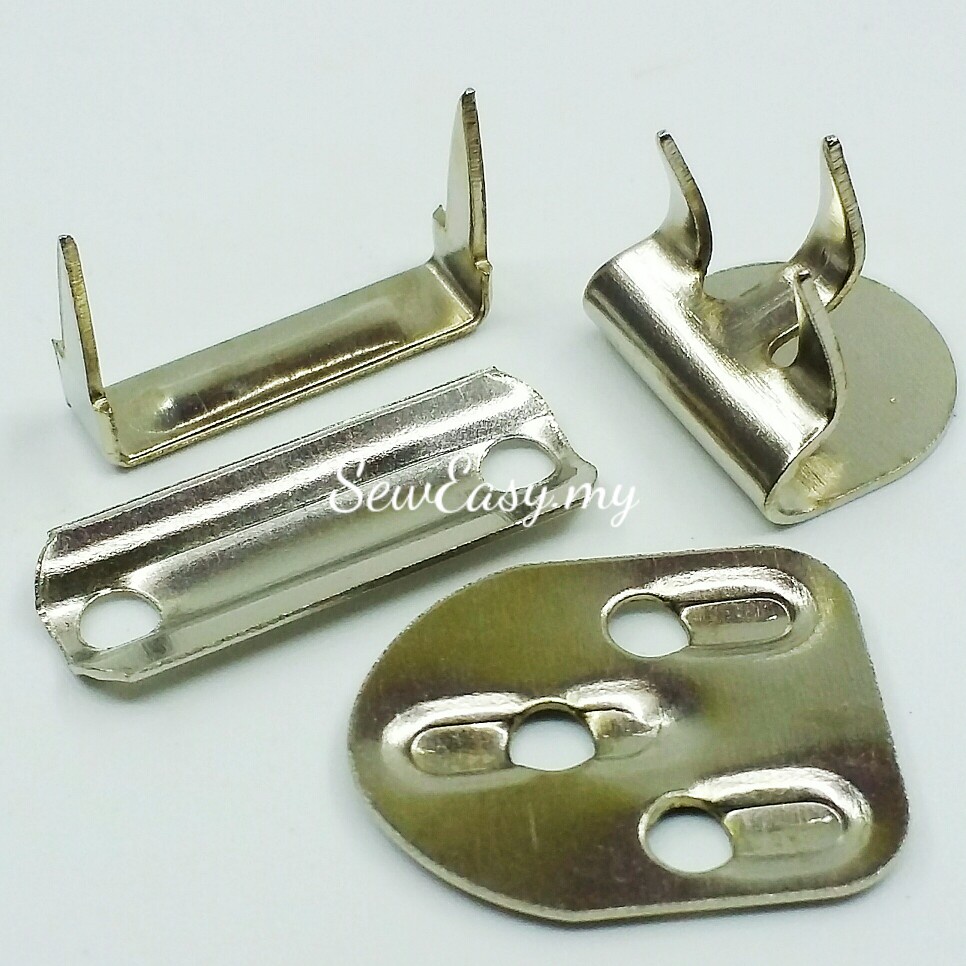 3 Pin Trousers Hooks with Prong Nickel / Kancing Seluar / Cangkuk ...