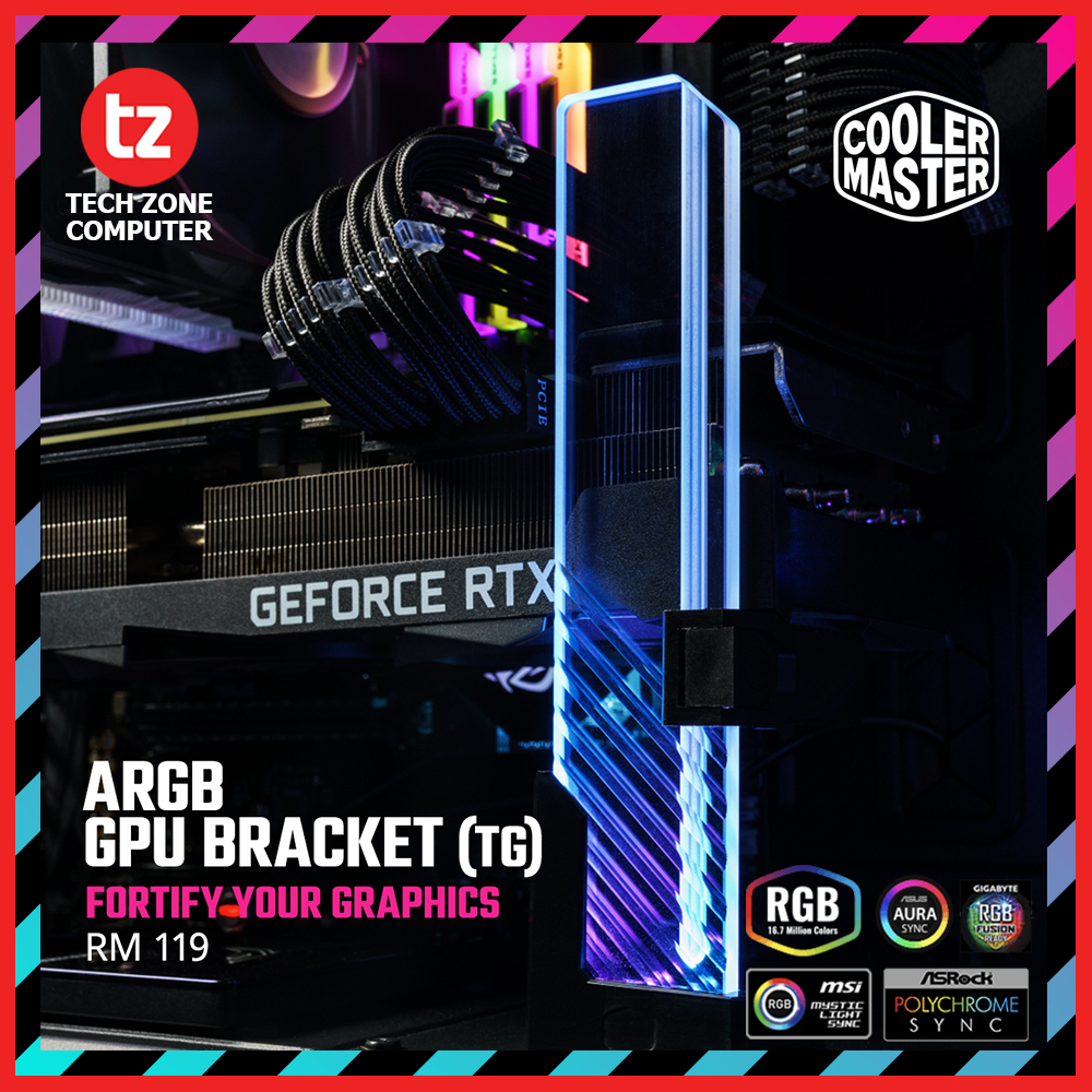 Cooler Master ARGB GPU SUPPORT BRACKET (TG) [ MCA-U000R-GSBTG-00 ...