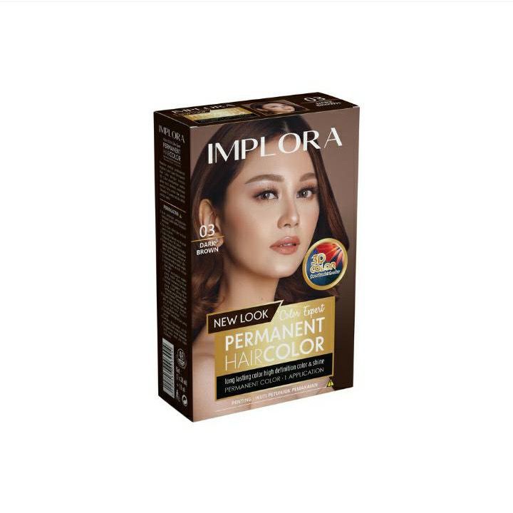 READY STOCK Implora Hair Color Permanent Dye Colour Cat Pewarna Rambut ...
