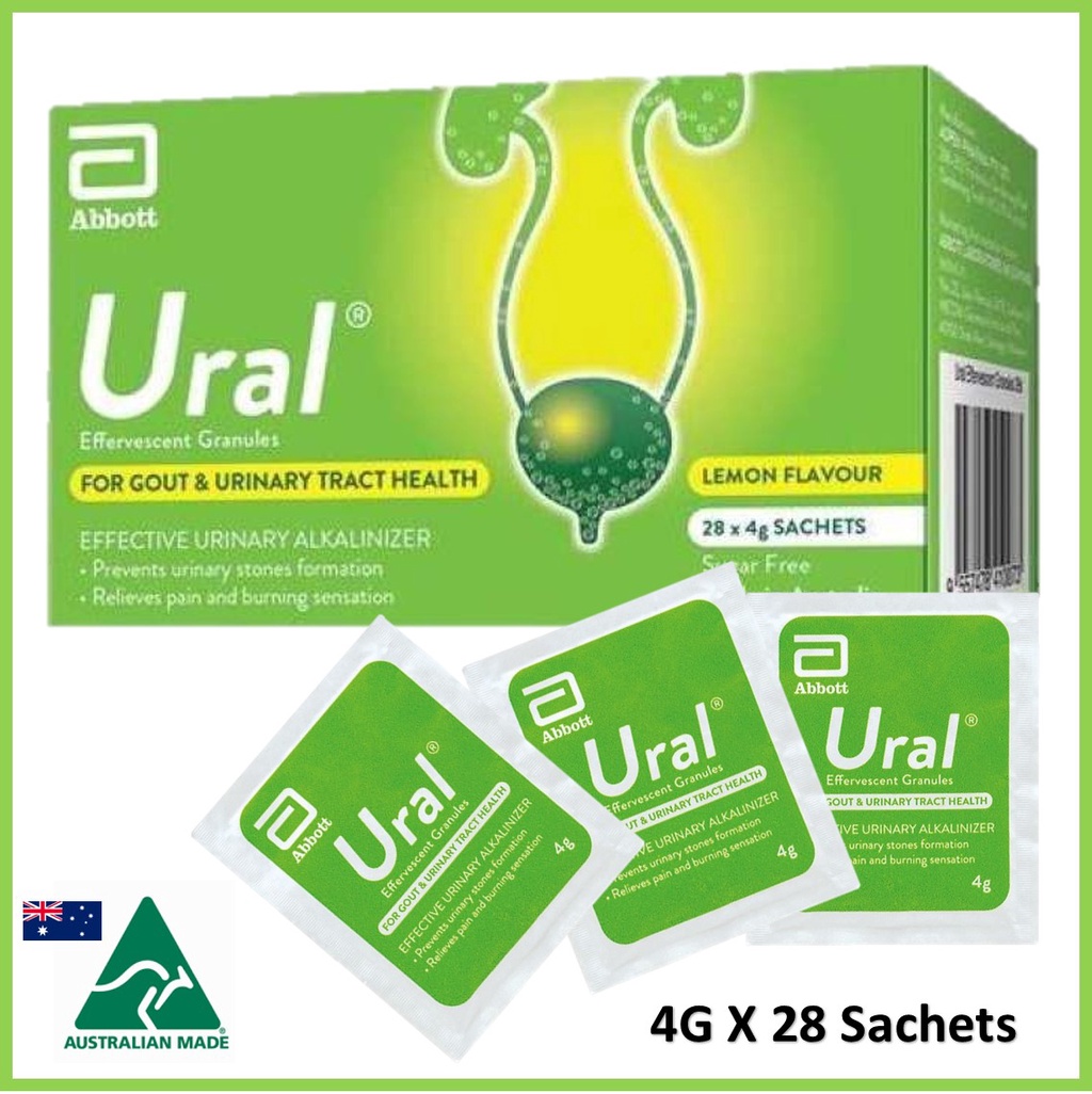 ABBOTT URAL EFFERVESCENT GRANULES (4G x 28 Sachets/Box) Lemon Flavor ...