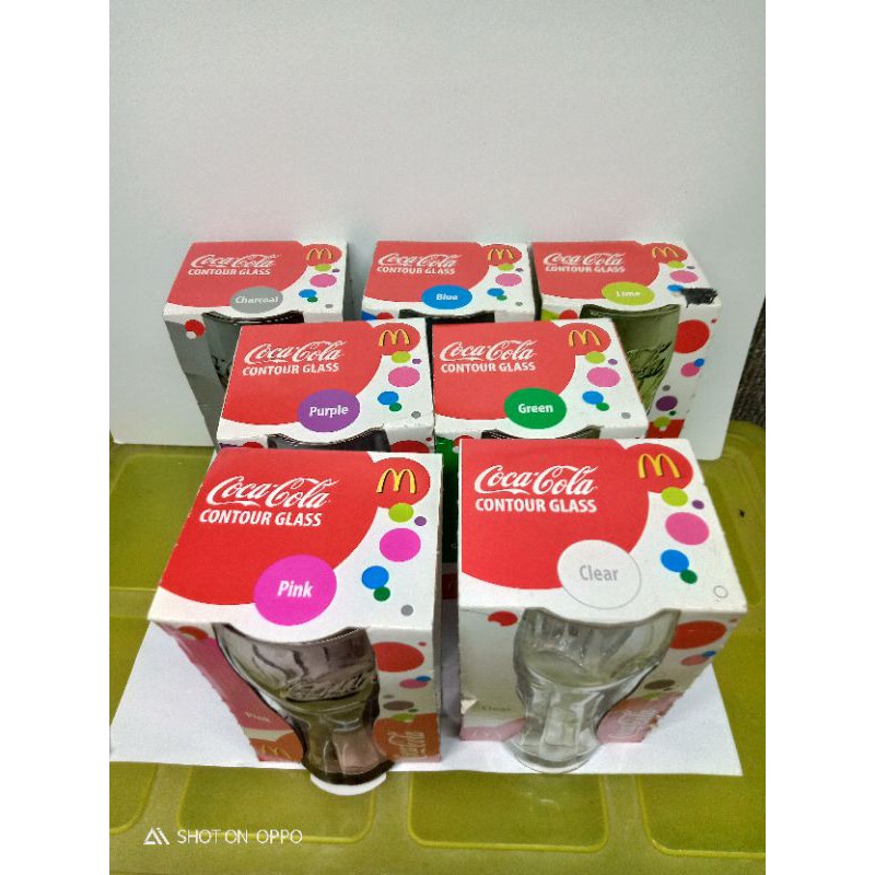 A Complete set of McDonald Coke contour glass | Shopee Malaysia