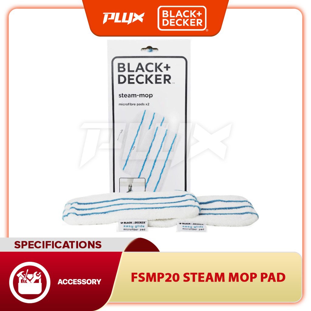 BLACK & DECKER FSMP20-XJ 2 Pcs Per Box Steam Mop Pad Replacement For ...