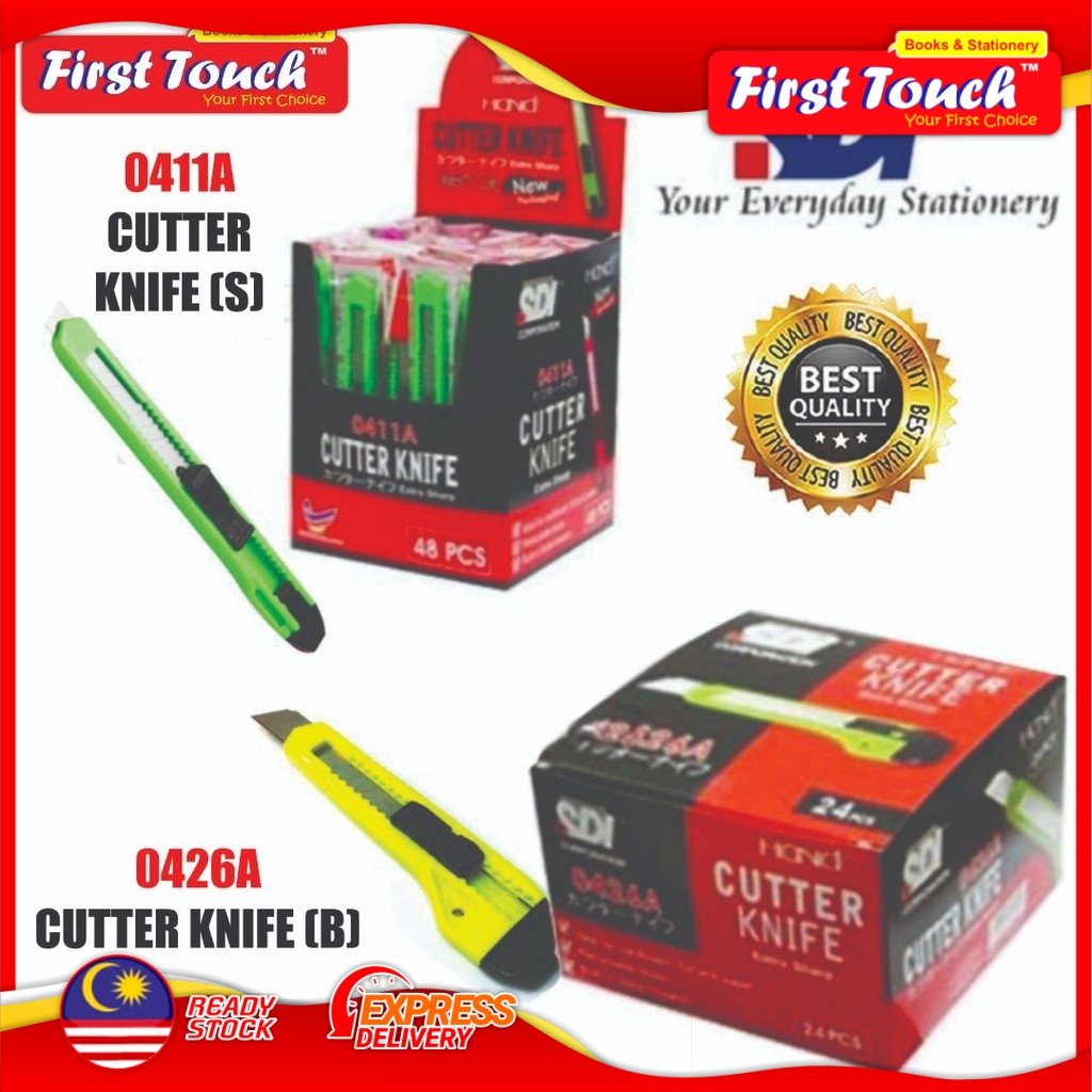 SDI Cutter Knife Big Small 0411A / 0426A Student Knife Pisau Pemotong ...