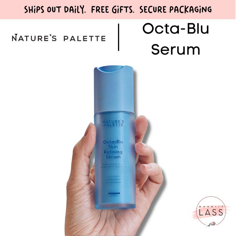 𝙉𝘼𝙏𝙐𝙍𝙀'𝙎 𝙋𝘼𝙇𝙀𝙏𝙏𝙀 Octa-Blu Skin Refining Serum 30ml | Shopee Malaysia