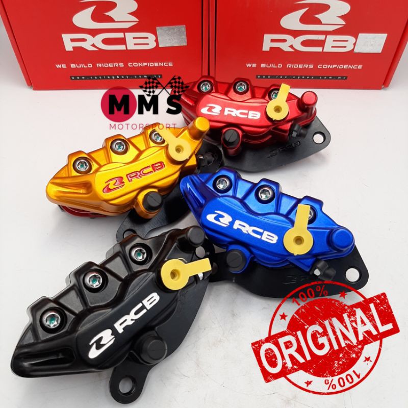 Racing Boy RB Brake Caliper S Series EGOS LC4S Black / Blue / Gold ...