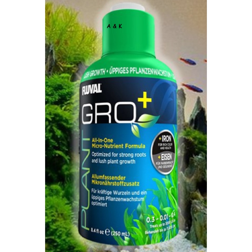 FLUVAL GRO + Micronutrients Aquarium Plant Fertilizer Baja Pokok 250ml ...
