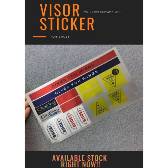Shoei Sticker Visor Set | Shopee Malaysia