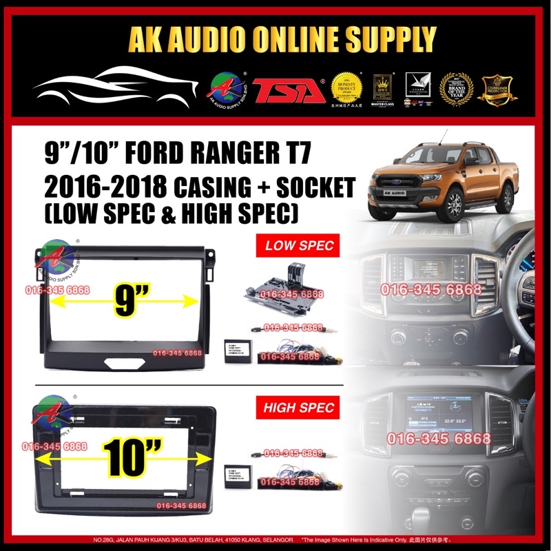 Ford Ranger T7 2016 - 2018 ( With Canbus )Android Player 9" / 10'' inch ...