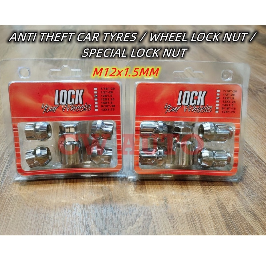 (100% WHEEL TYRES LOCK NUT)ANTI THEFT CAR TYRES / WHEEL LOCK NUT ...