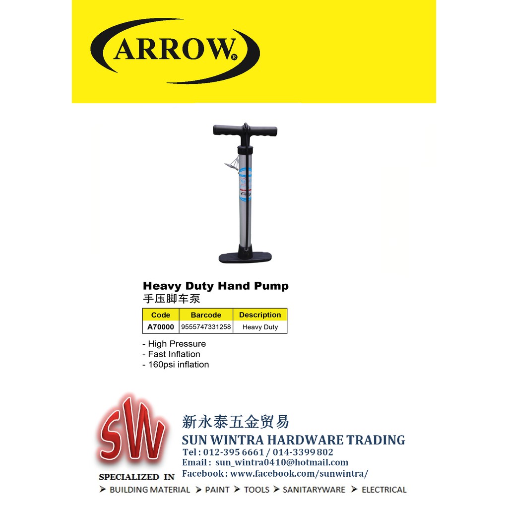Arrow Heavy Duty Hand PUMP #A70000 | Shopee Malaysia