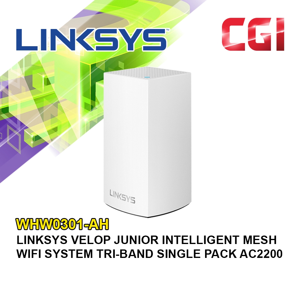 Linksys Velop Intelligent Mesh Wifi System Tri-Band 1-Pack AC2200 (WHW0301-AH) | Shopee Malaysia