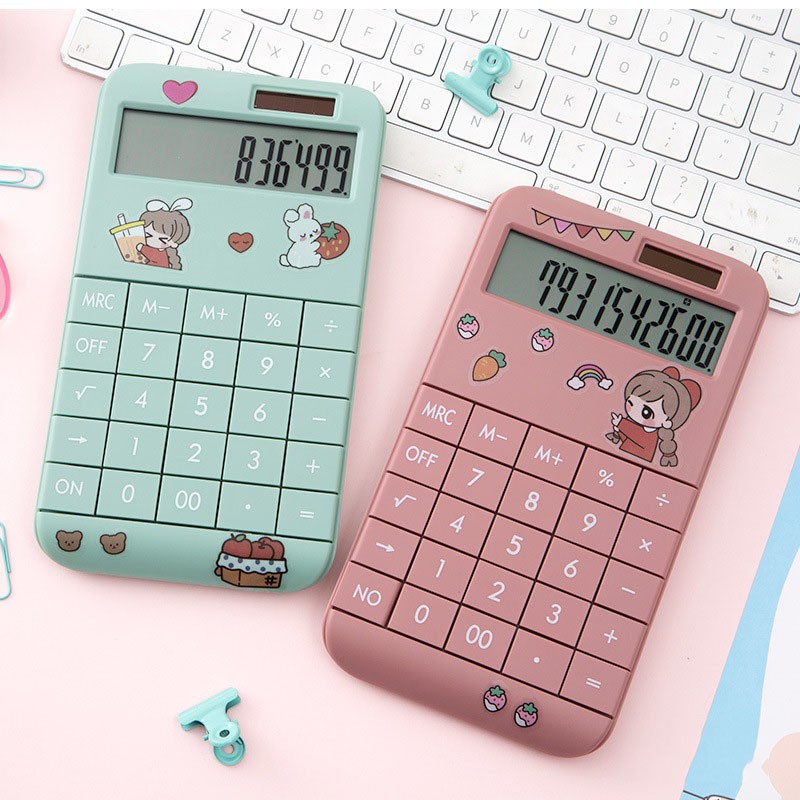 Cute Cartoon Calculator Fashion Student Portable Calculator Small Solar ...