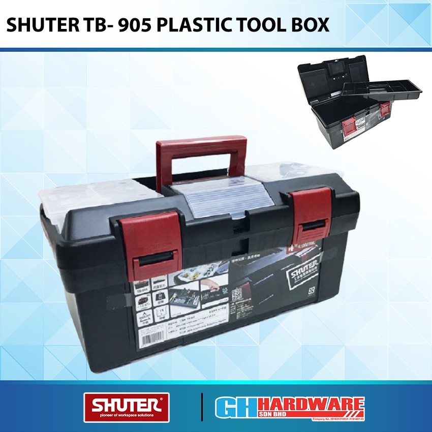 [ GH HARDWARE ] SHUTER Plastic Tool Box TB905 ( TB 905 ) | Shopee Malaysia