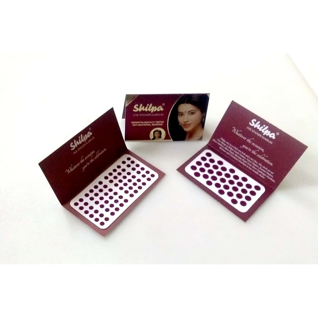 Shilpa Vive Sticker Kumkum ( Deep Red / Merun ) | Shopee Malaysia