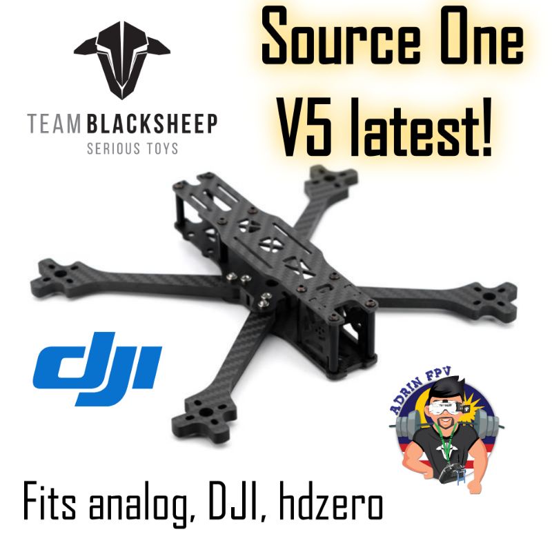 Latest V5 TBS Source One DJI HDZERO ANALOG 5 inch Frame TPU optional ...