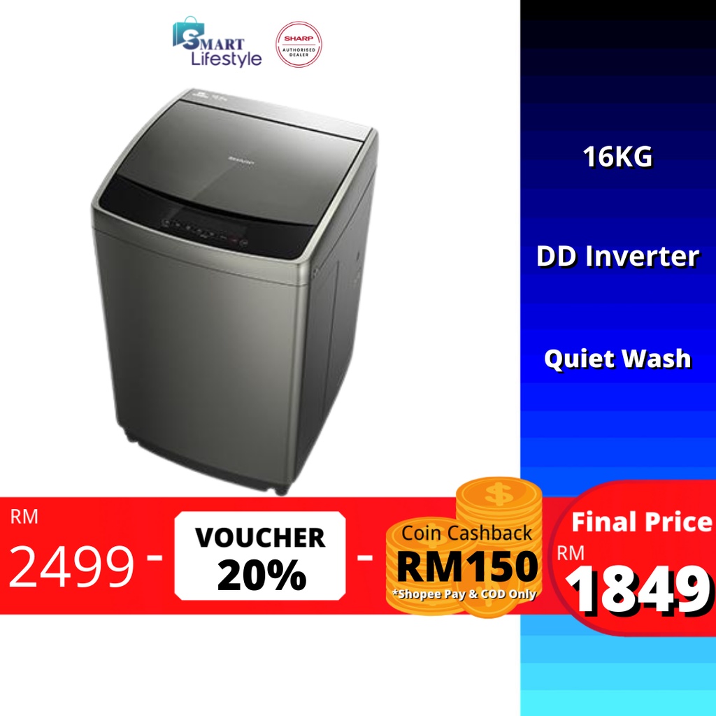 Sharp 16kg Full Auto Washing Machine ESY1619 | Shopee Malaysia