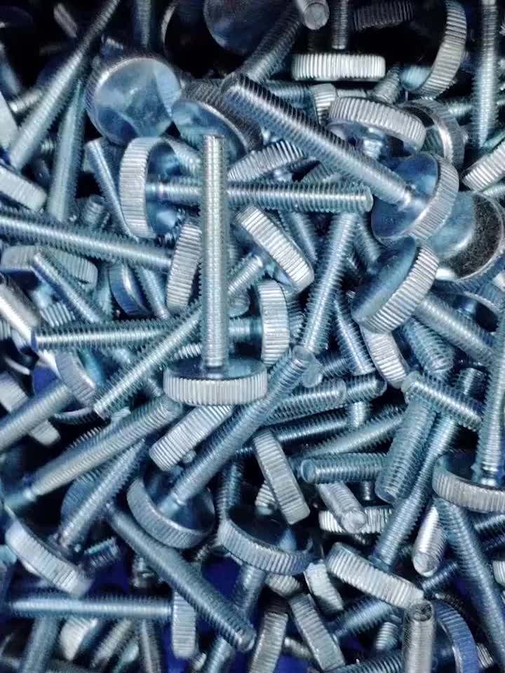 M3 M4 M5 M6 M8 M10 GB835 Knurl Flat Head Hand Tighten Thumb Screw Curtain Wall Glass Thumb Bolts ...