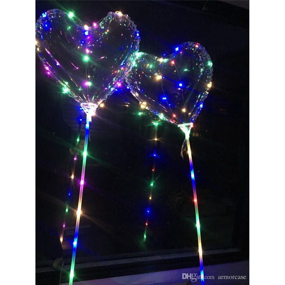 Luminous LED Transparent Heart Balloons For Wedding Birthday Party ...