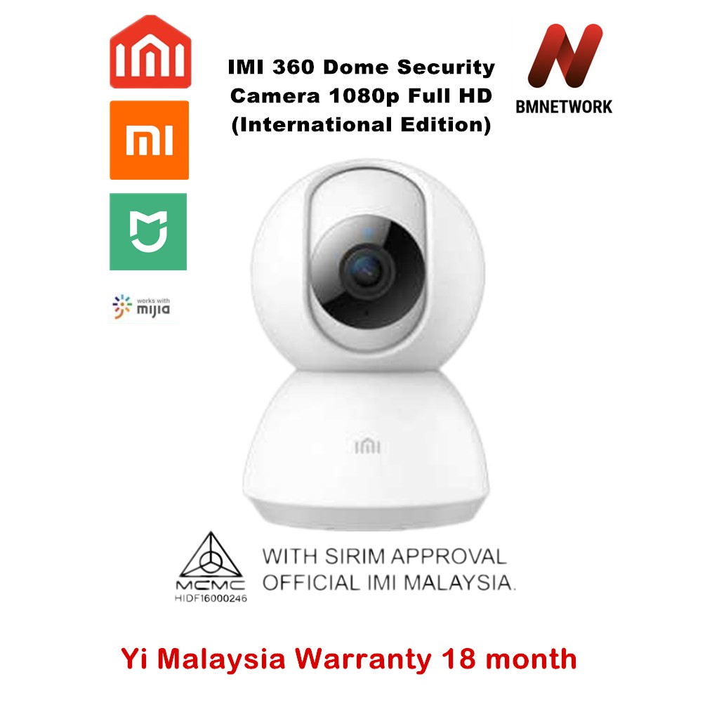 IMI Home Security Dome Camera 360° 1080p | Shopee Malaysia