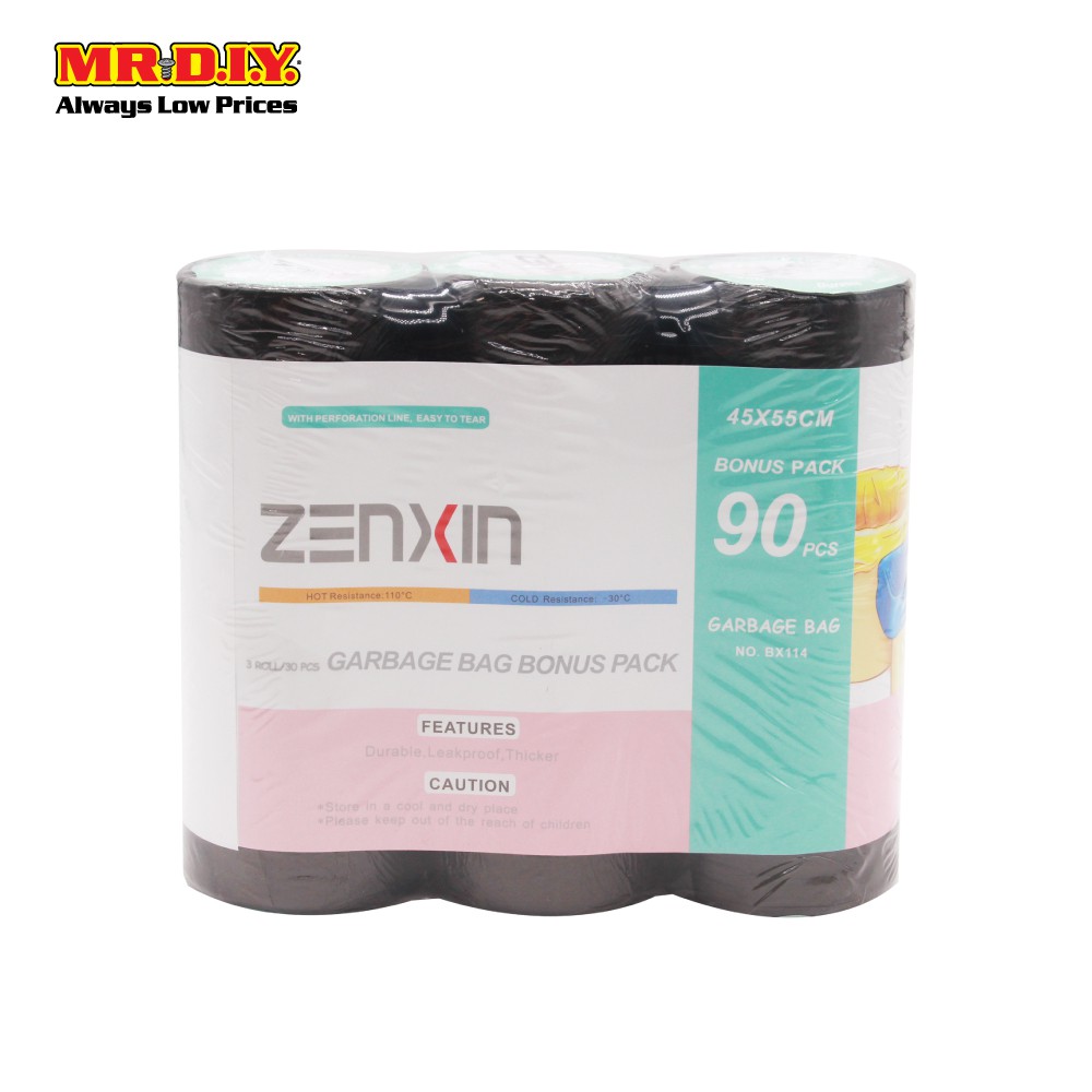 ZENXIN Garbage Bag Bonus Pack BX114 (3 rolls) | Shopee Malaysia