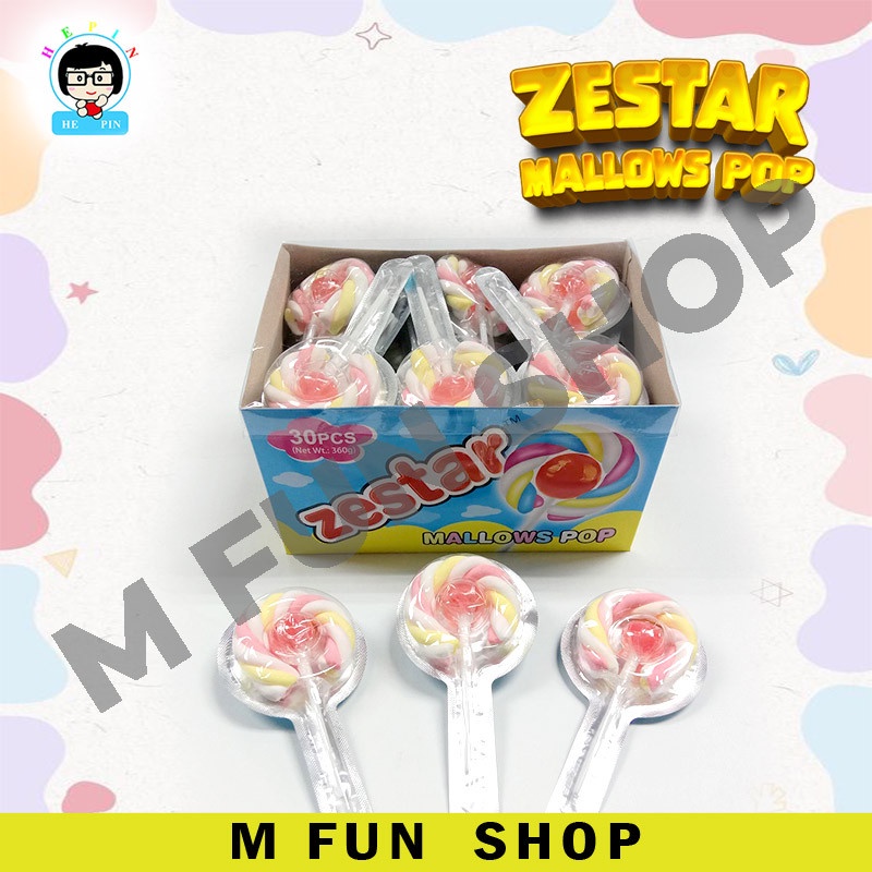*Stok Sedia* 30Pcs Zestar Mallows Pop Twist Marshmallow Dengan Pop ...