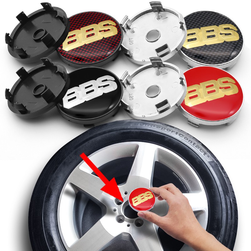 4PCS 60mm Car Wheel Hub Center Caps Rim bbs- Cover Badge Emblem ...