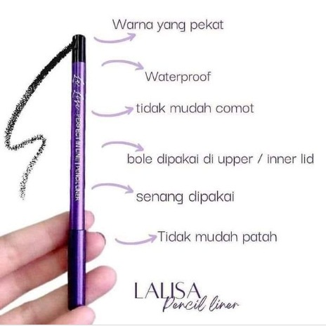 LALISA PENCIL LINER EYE LINER ORIGINAL | Celak Hitam MUA BELLAZ x La ...