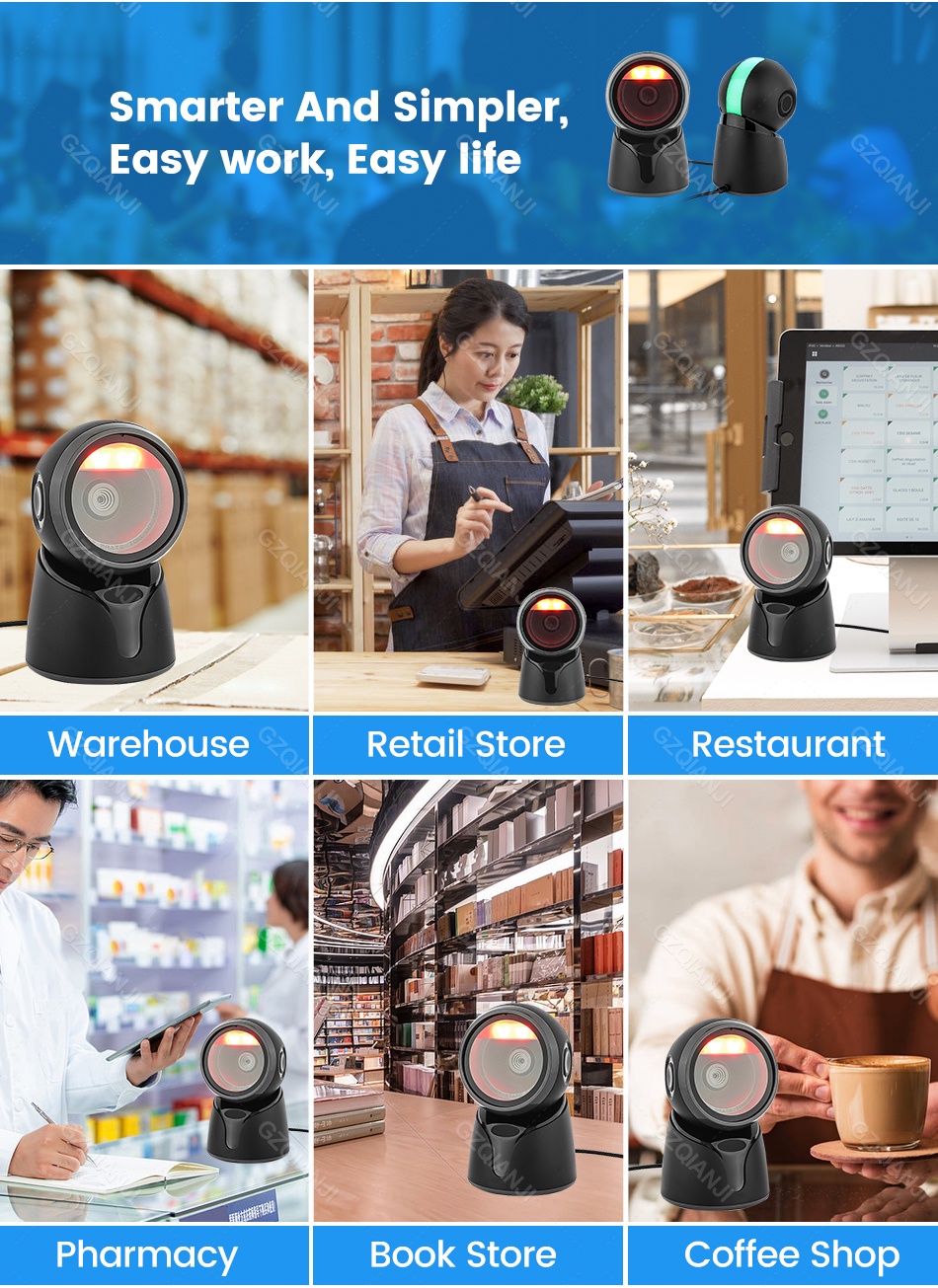 High Speed Platform 2D Barcode Scanner Image Platform Desktop Scanner ...