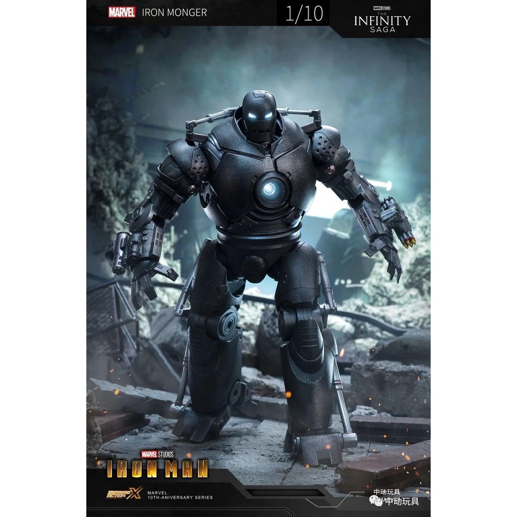 (1/10)ZD Toys Marvel Iron Monger with LED | Shopee Malaysia