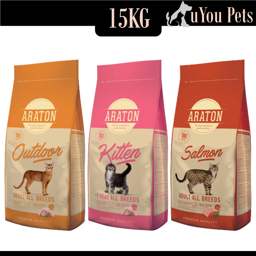Araton Premium Cat Dry Food 15KG - (Kitten Chicken ,Outdoor Adult ...