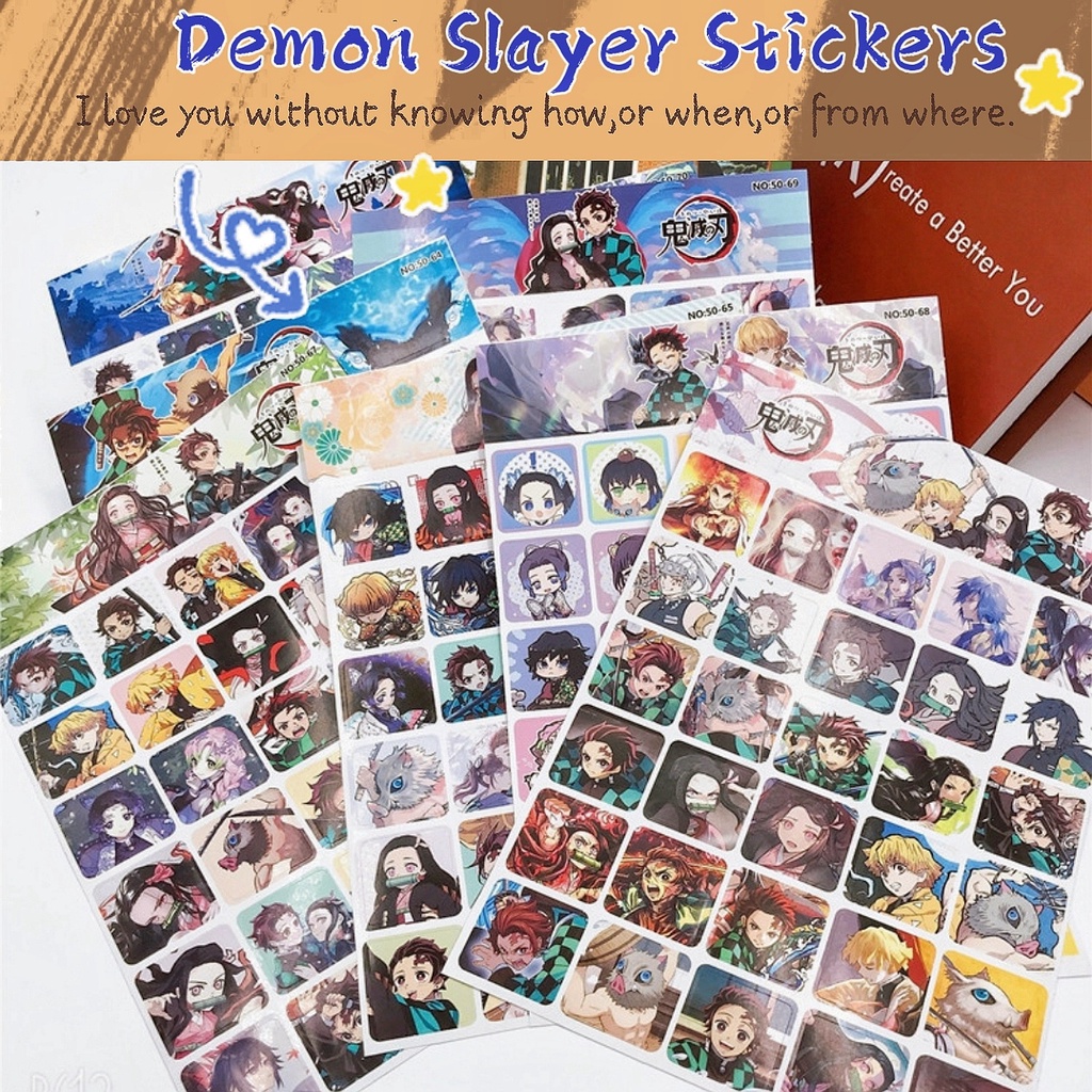 Anime demon slayer sticker children's self-adhesive sticker hand ...