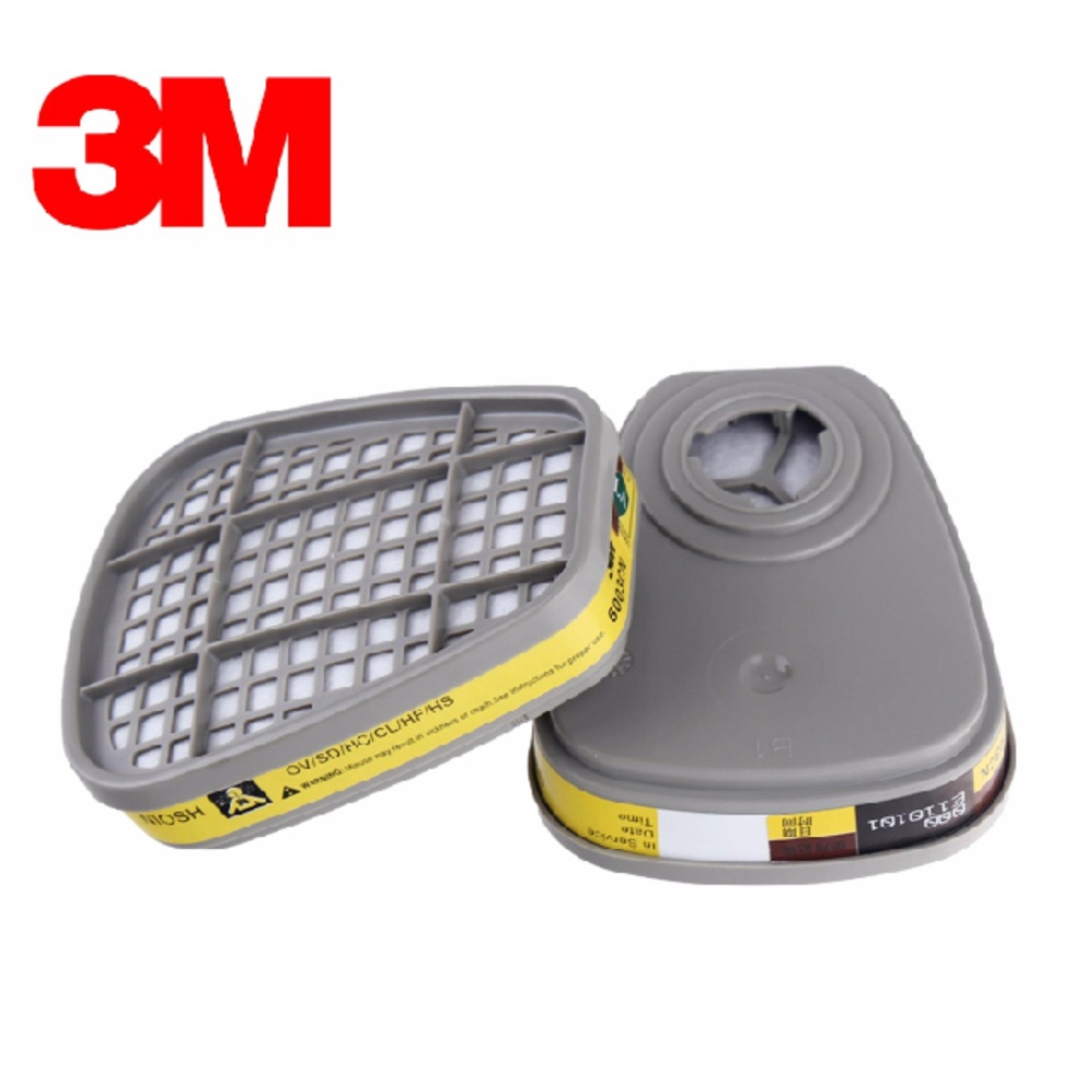 3 M 6003 Organic Vapor/ Acid Gas Cartridge (Pack of 2) Mask Filter ...