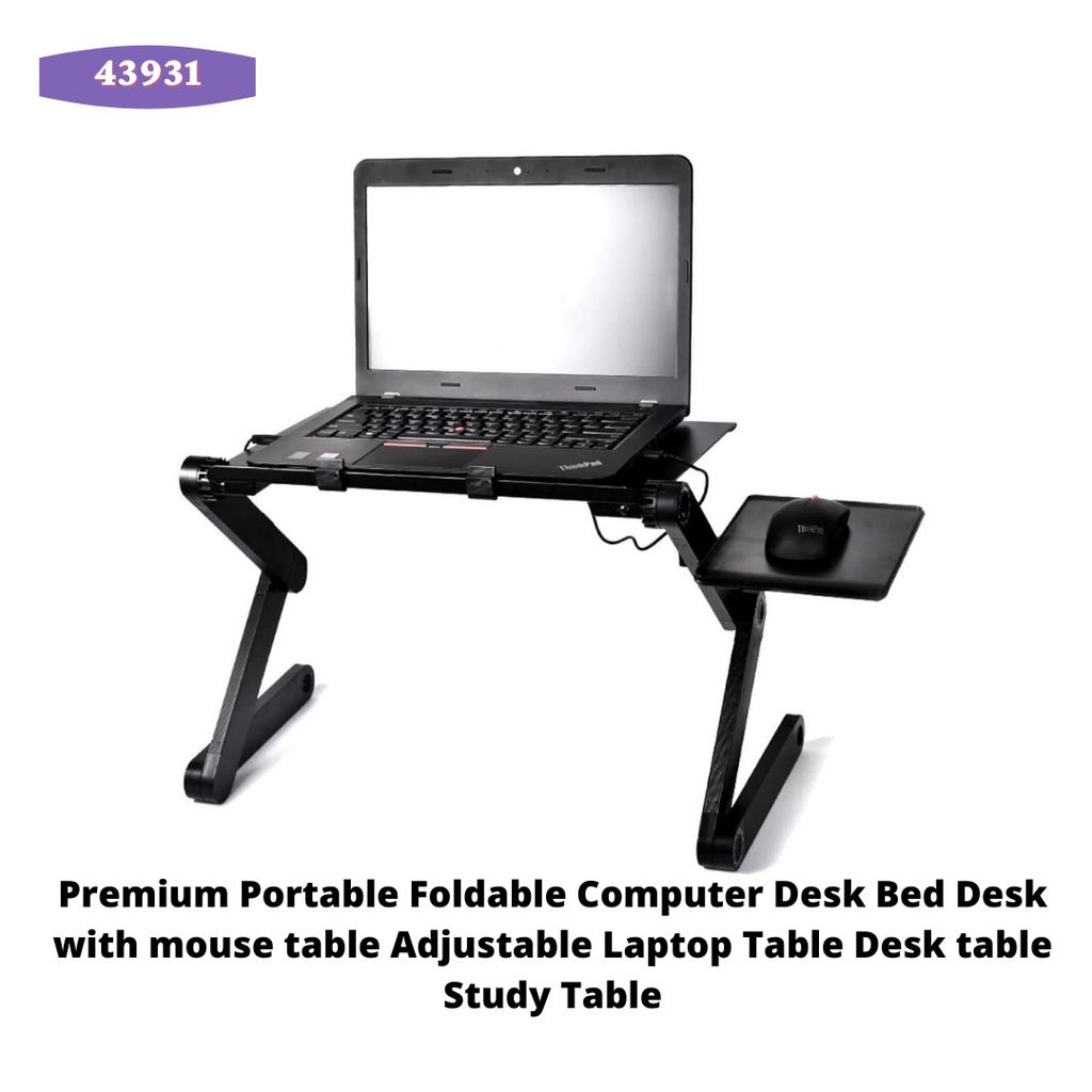 Premium Portable Foldable Computer Desk Bed Desk with mouse table ...