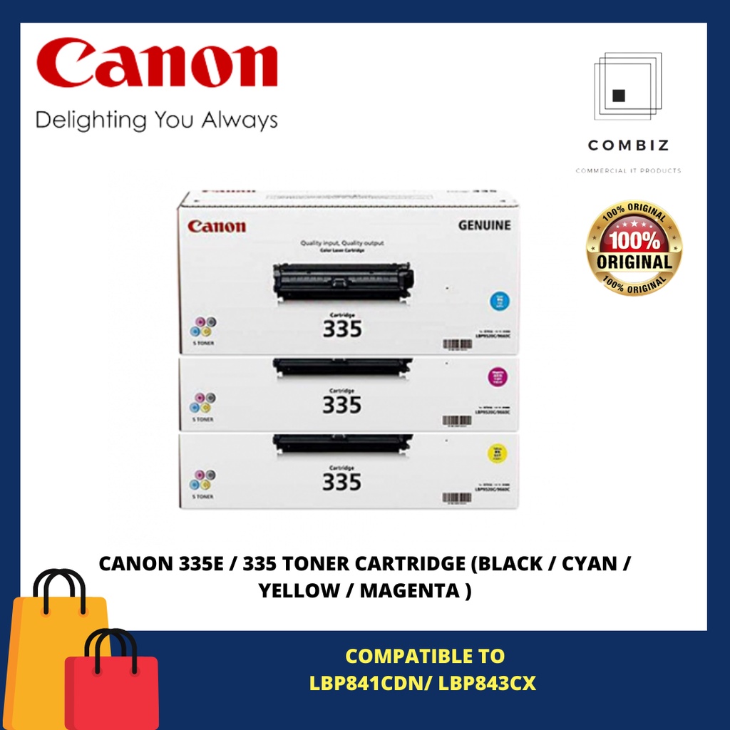 CANON 335E / 335 TONER CARTRIDGE (BLACK / CYAN / YELLOW / MAGENTA ...