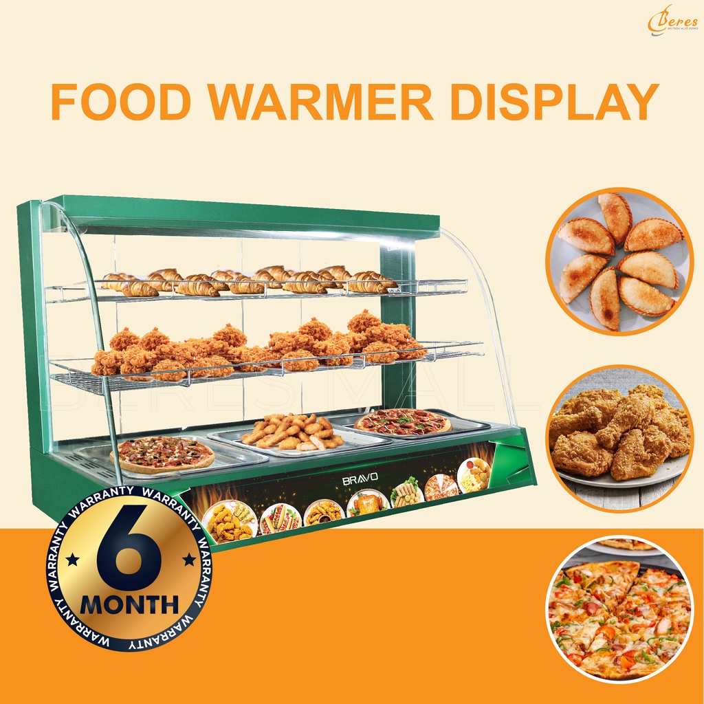 Food Warmer Display Pemanas Makanan Warmer Showcase Commercial Food ...