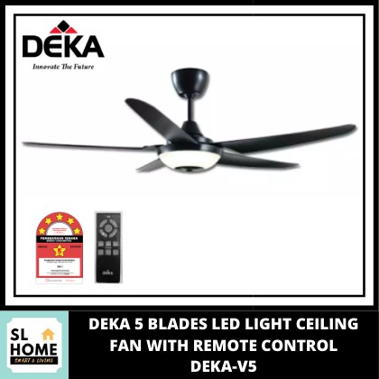 DEKA V5 5 BLADES LED LIGHT CEILING FAN WITH REMOTE CONTROL | Shopee ...