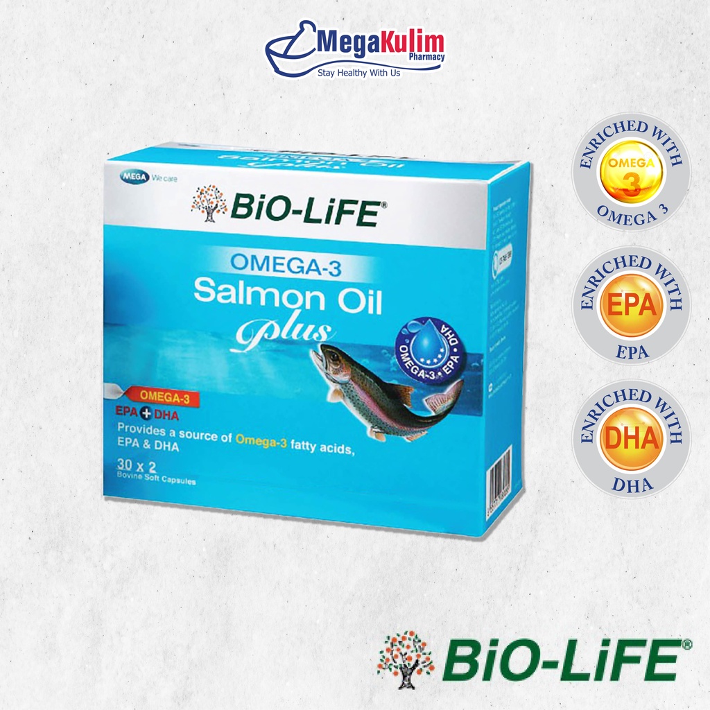 Biolife Omega-3 Salmon Oil Plus 2X30 Cap | Shopee Malaysia