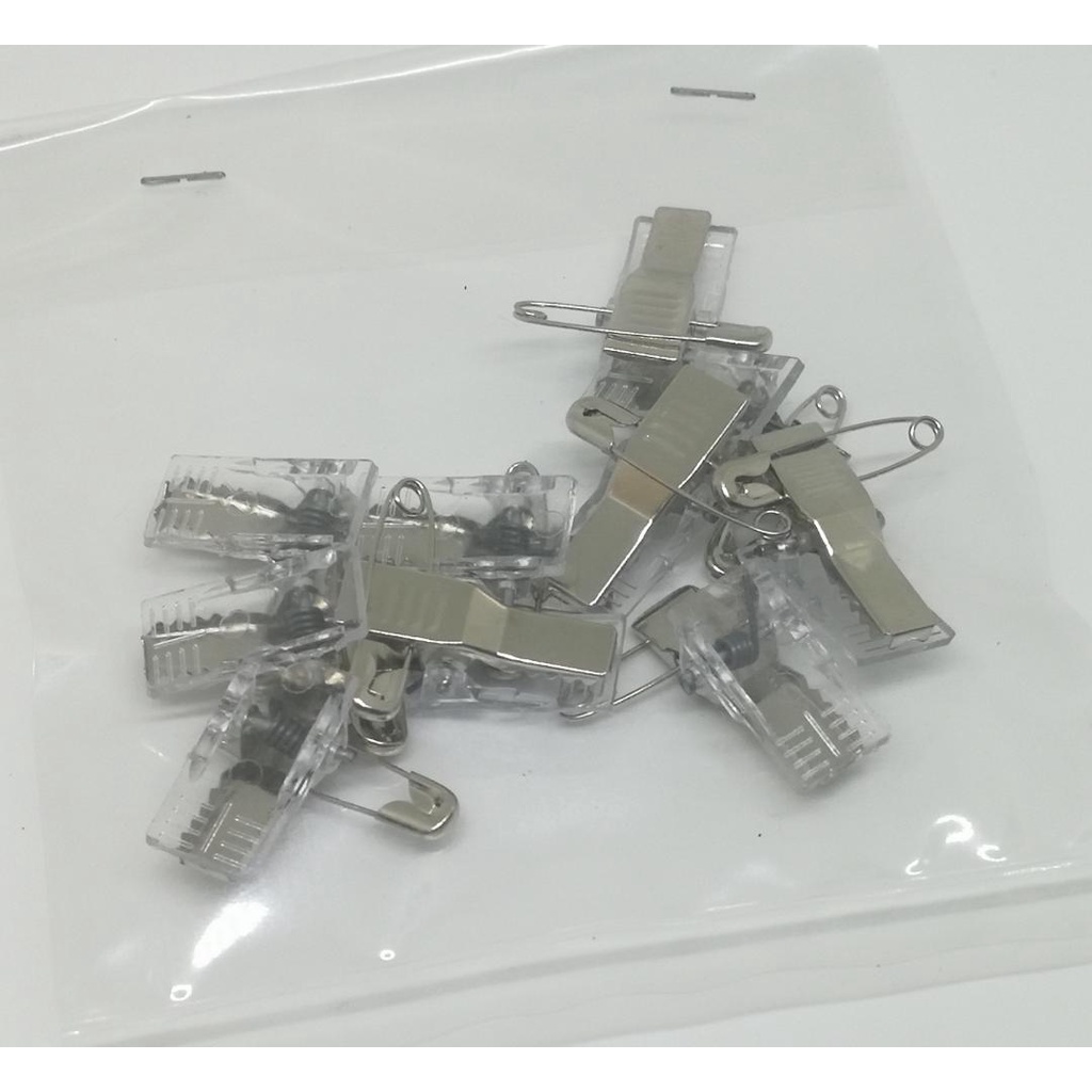 ID NAME BADGE CLIP WITH SAFETY PIN X 10'S | Shopee Malaysia