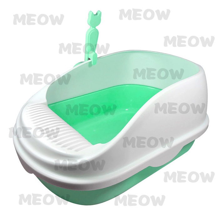 MEOW Extra Large Cat Litter Box Cat Litter Tray Cat Toilet Tandas ...