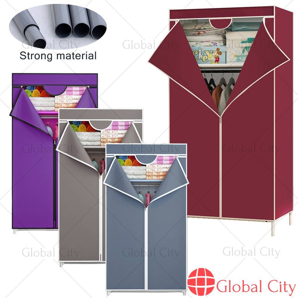 Large Capacity Zipped Wardrobe with Spacious Storage Almari Baju Berzip ...