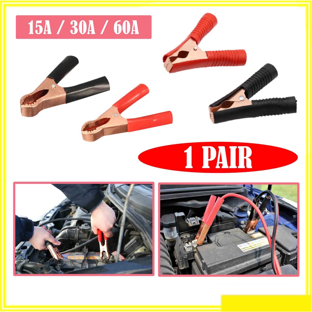 Copper Alligator Battery Clamps 15A / 30A / 60A Battery Clips Test Lead ...