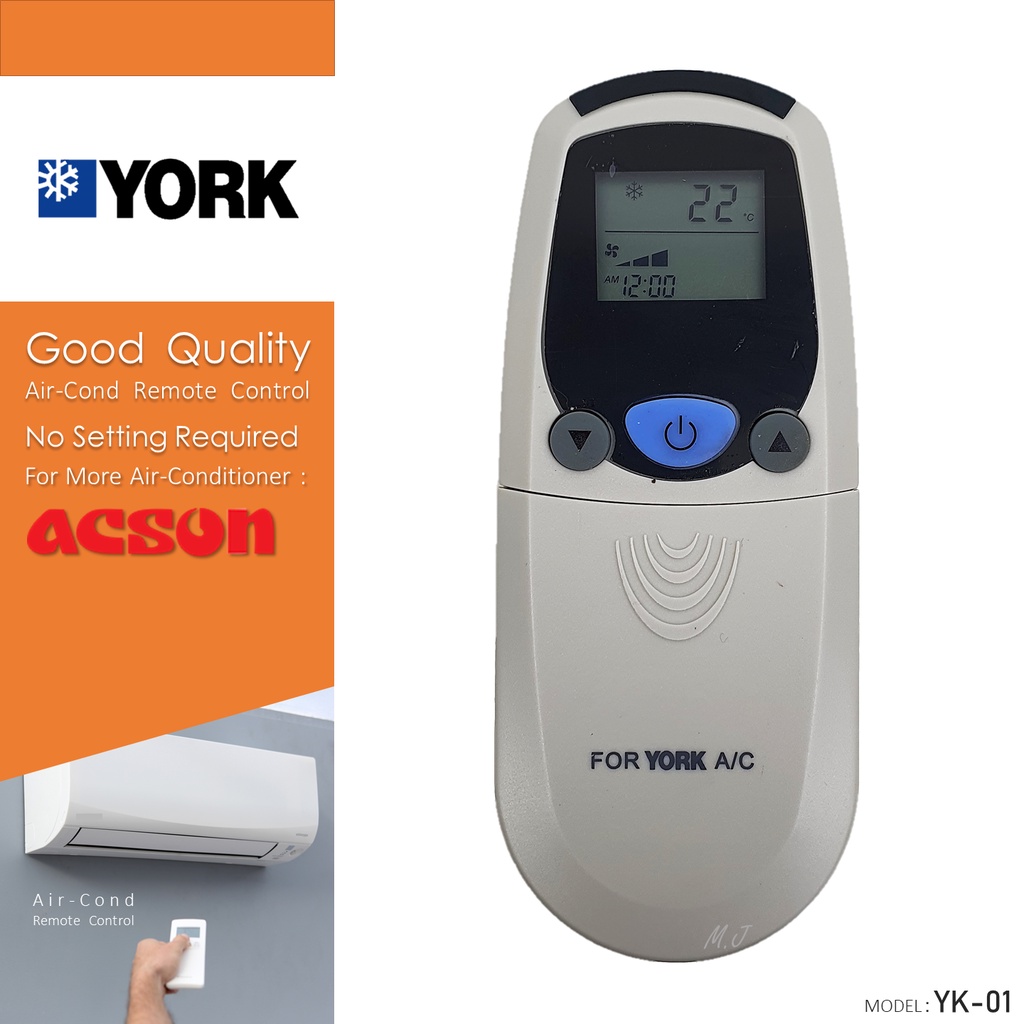 York / Acson Replacement For York Acson Air Cond Air Conditioner Remote Control [YK-01] | Shopee ...