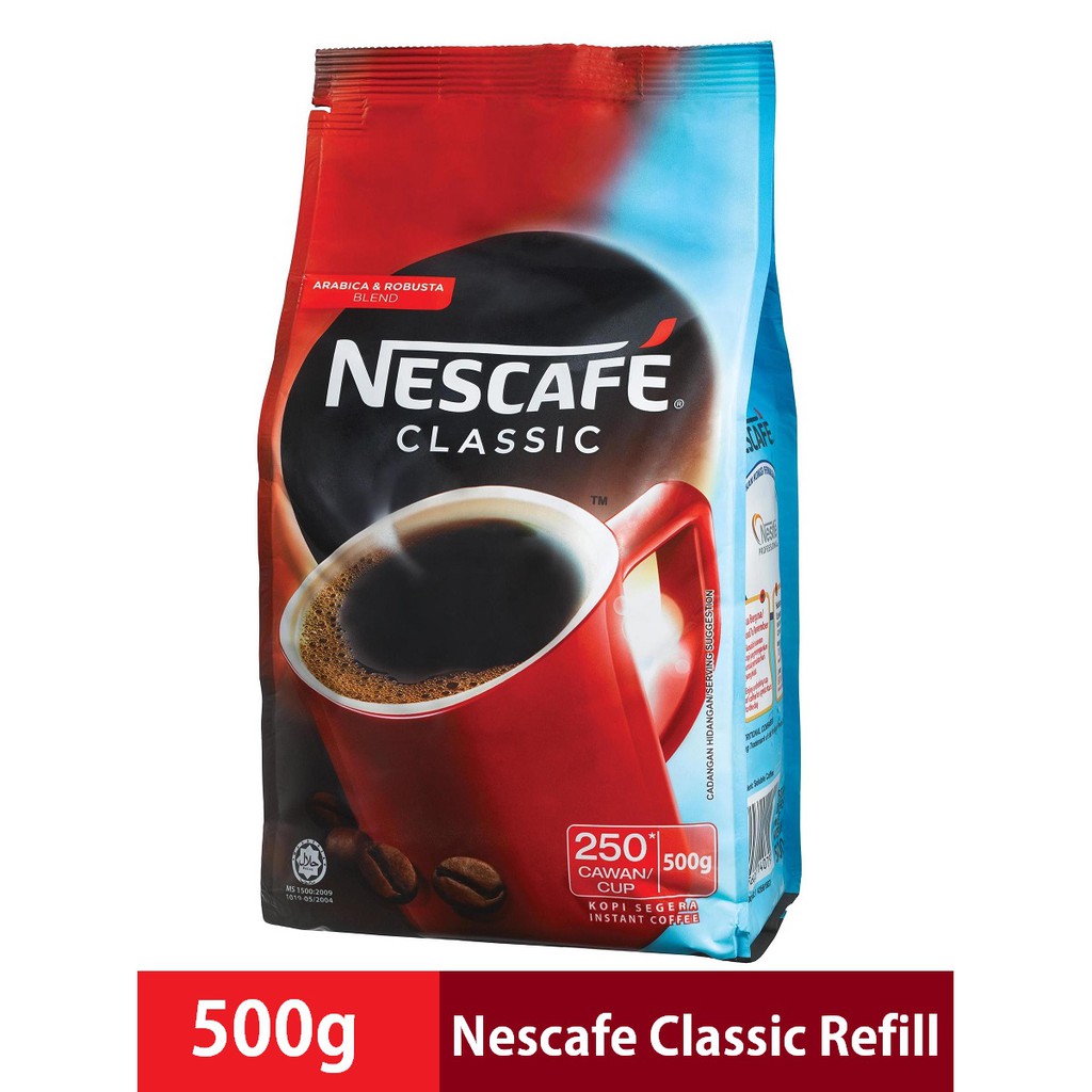 Nescafe Classic Instant Coffee Refill 500g | Shopee Malaysia
