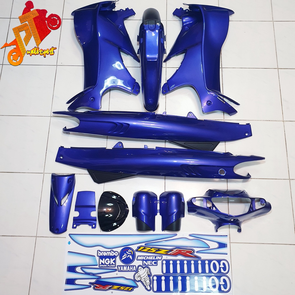 Yamaha 125ZR 125Z Cover Set Gp Blue DPBMC Blue Go Siap lekat Siap 2K ...