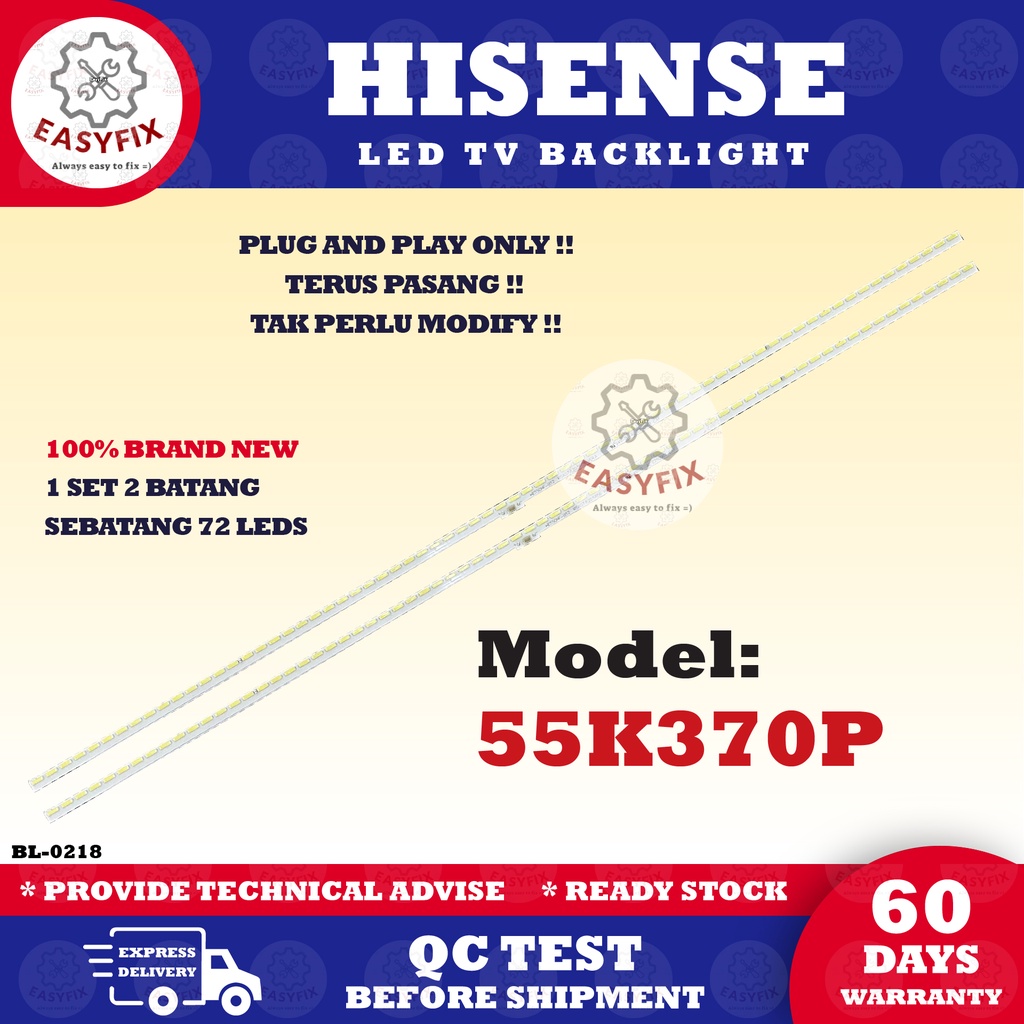 55K370P HISENSE 55 INCH LED TV BACKLIGHT ( LAMPU TV ) 55" BACKLIGHT ...
